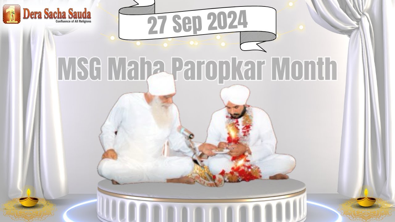 27 September 2024 | MSG Maha Paropkar Month | Live Naamcharcha Satsang ...