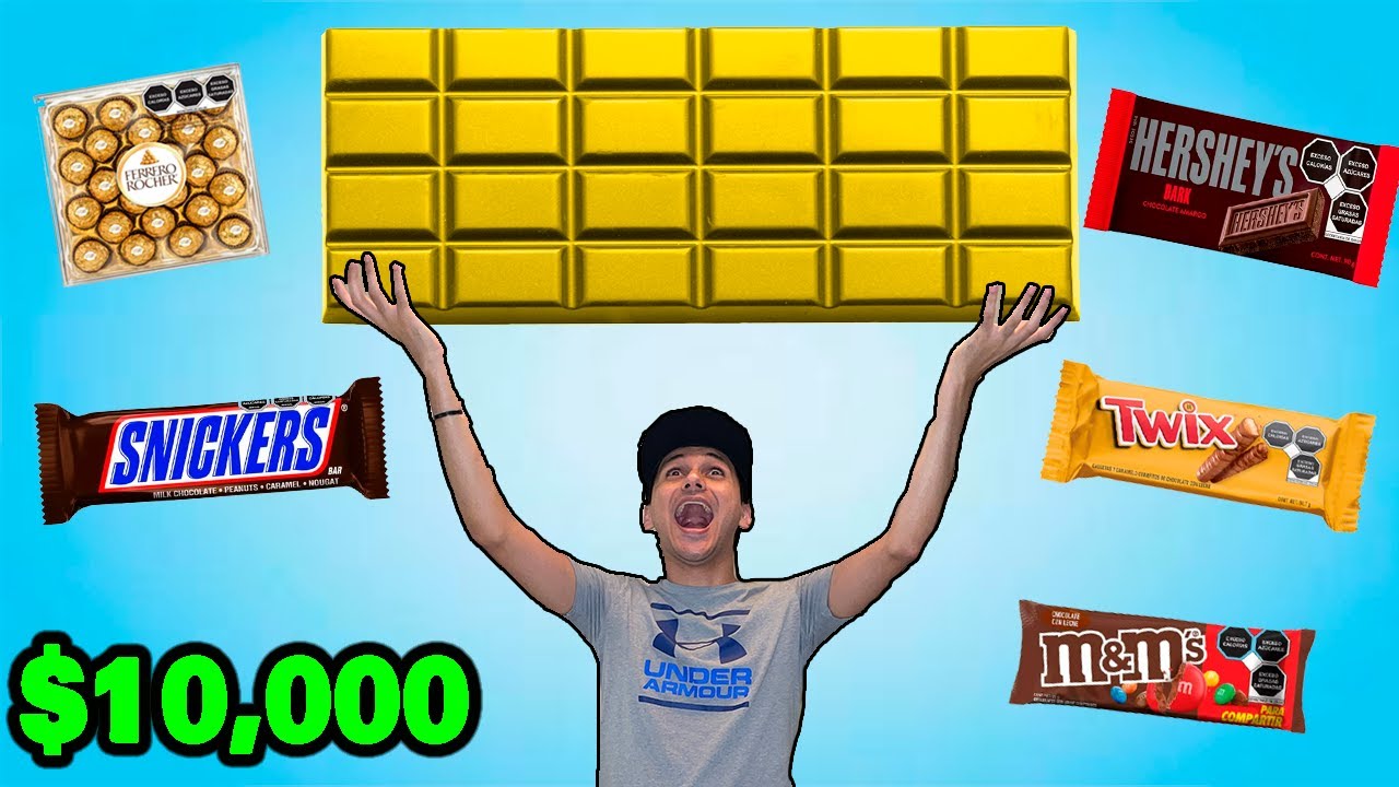 LA BARRA GIGANTE de CHOCOLATE MÁS CARA DEL MUNDO! +$10000 PESOS - YouTube
