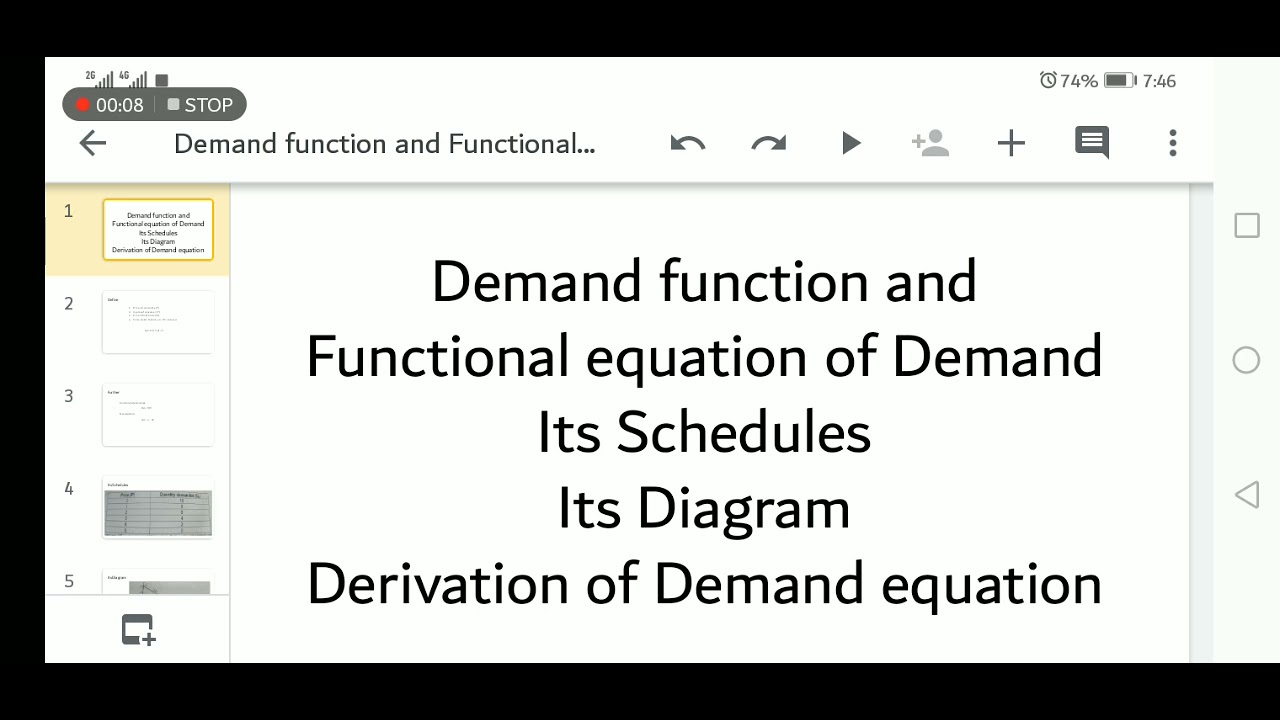 Demand function and functional equation of Demand ||its Schedules and ...