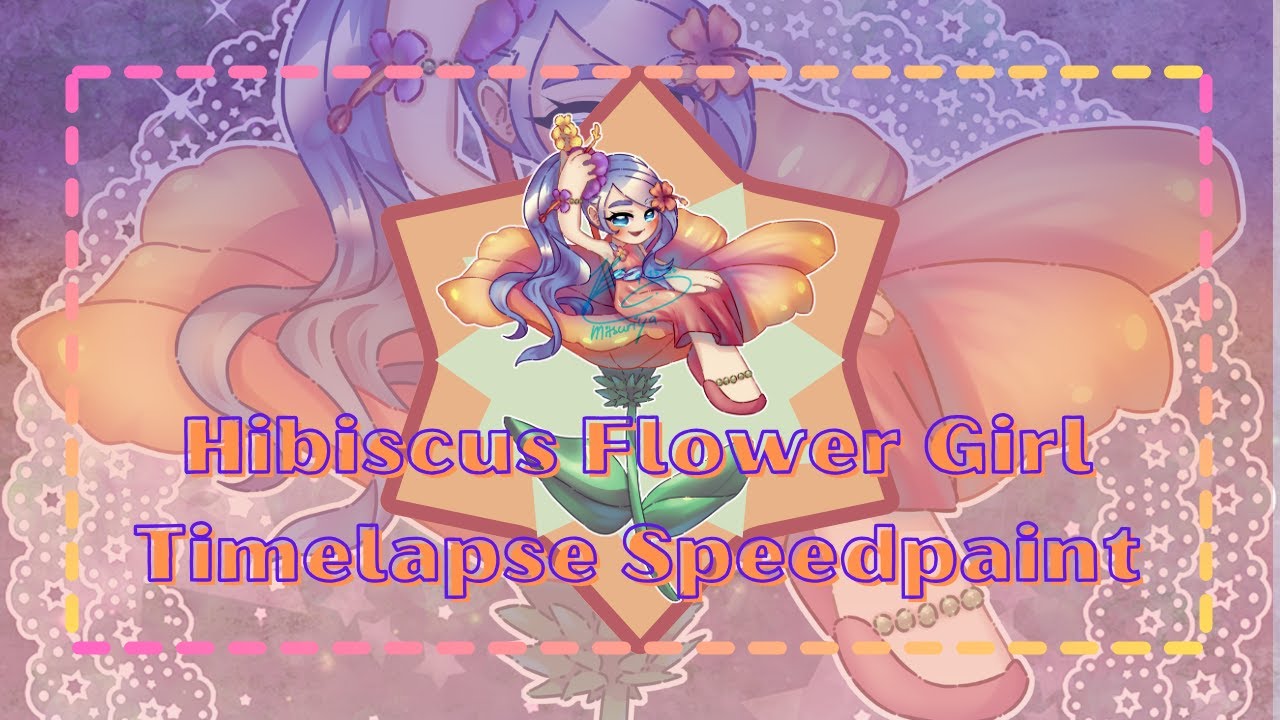 【Speedpaint】 Timelapse Drawing | Hibiscus Chibi | Anime Drawing - YouTube