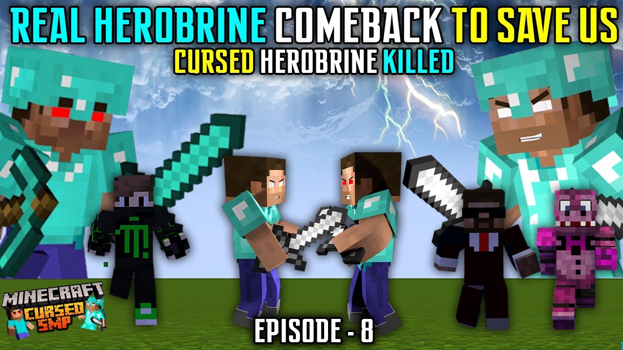 😱FINALLY HEROBRINE IS BACK - WE KILLED CURSED HEROBRINE ? - CURSED SMP ...