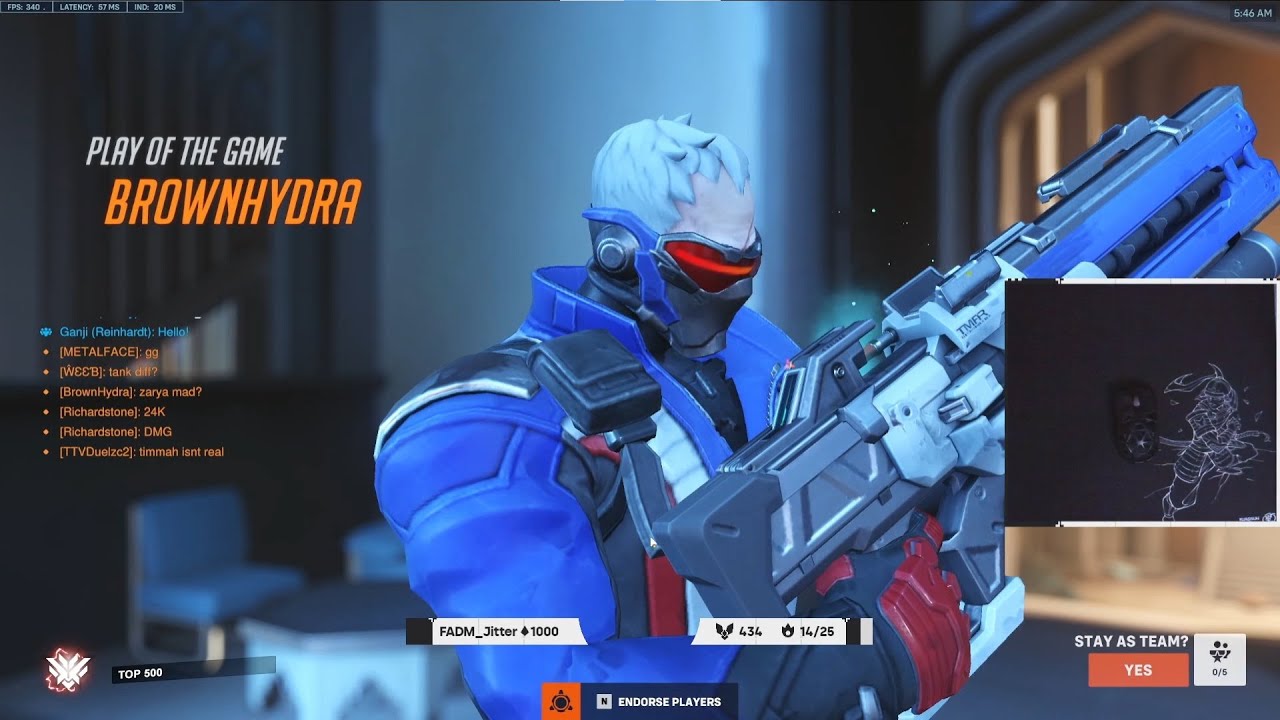 Potg 24k Dmg Gale Insane Soldier 76 Season 6 Top 500 Gameplay Youtube