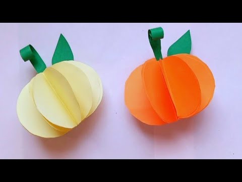 Origami Paper pumpkin | easy paper pumpkin | satisfying | paper craft ...