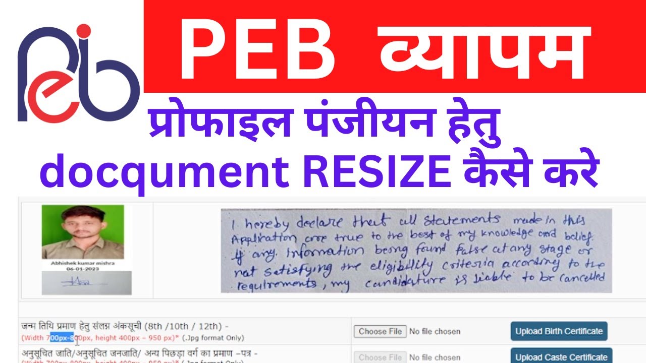 PEB PROFILE BIRHT CERTIFICATE PIXCEL CROP // PEB PROFILE DOCQUMENT ...