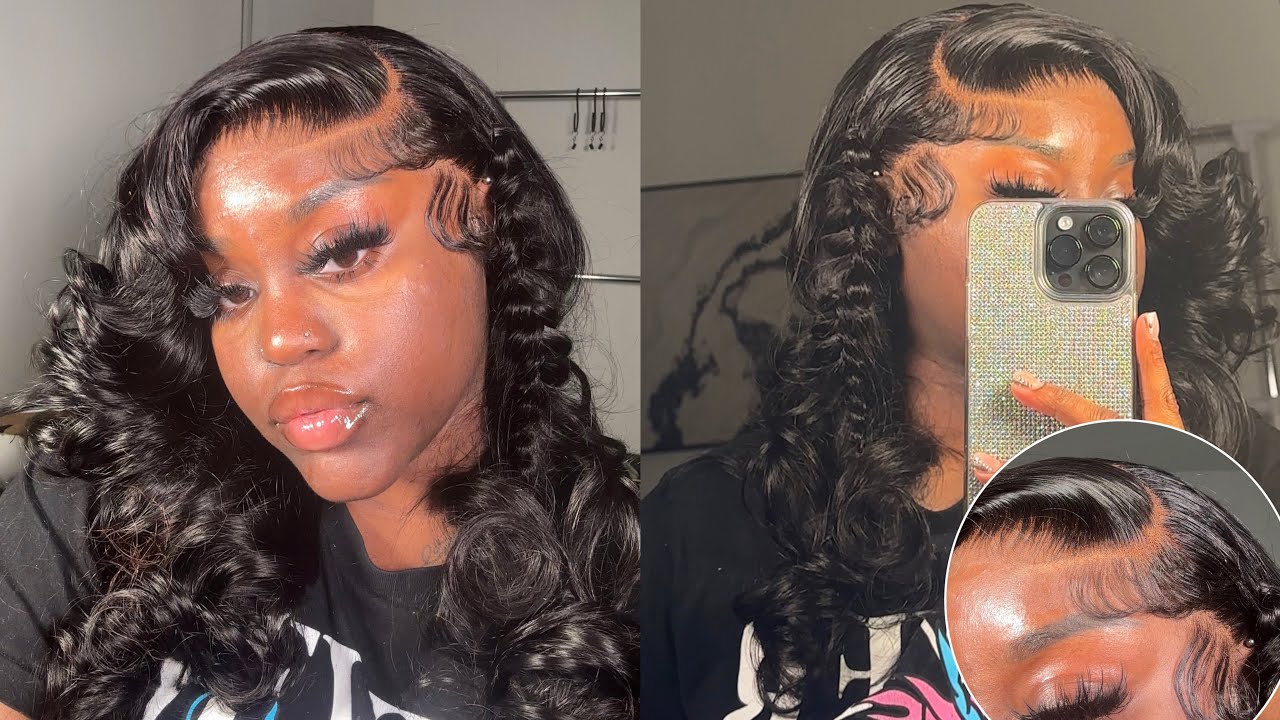 BUSS DOWN SIDE PART INSTALL WITH BOMBSHELL CURLS & BUTTERFLY BRAID FT ...
