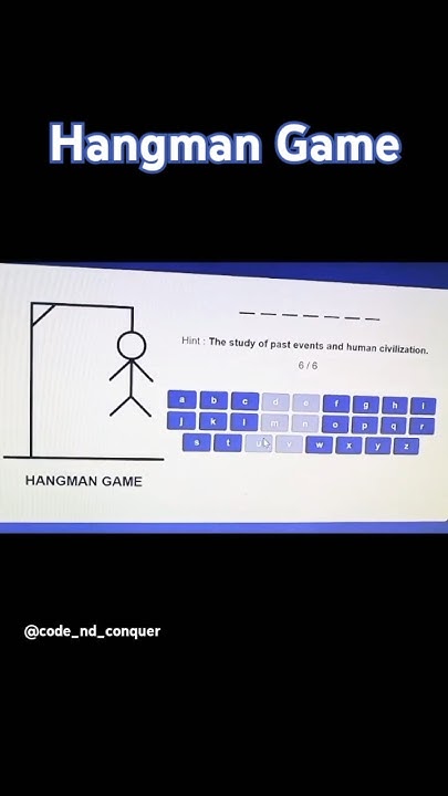 HANGMAN GAME using Html, CSS and JavaScript 🚀 #html #css #javascript # ...