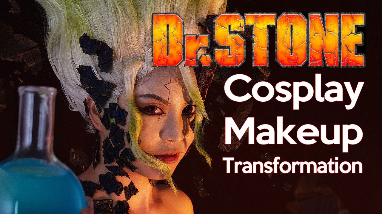 Dr. Stone Ishigami Senku Cosplay Makeup - YouTube