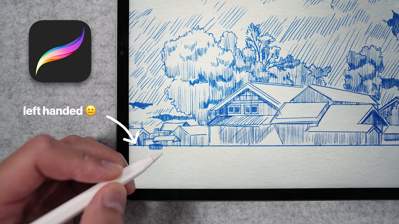 Drawing left handed made me use this underrated tool... - YouTube