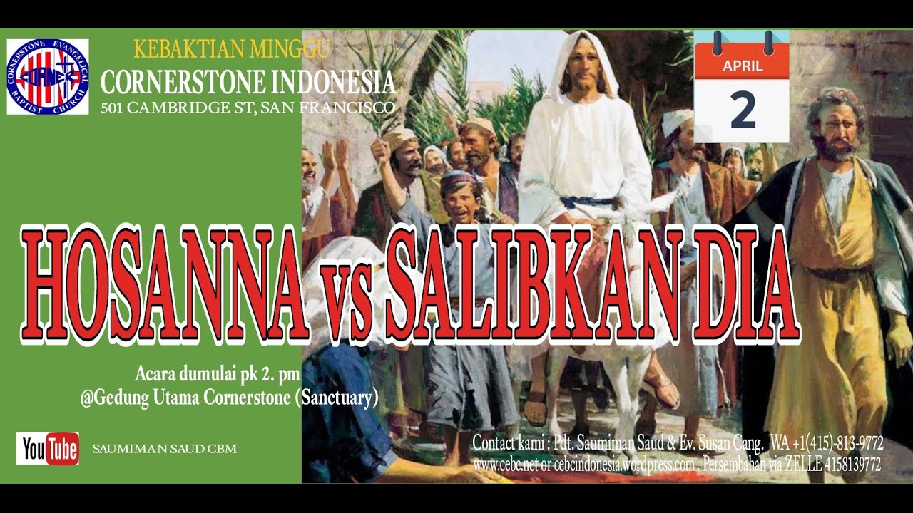 Kebaktian MInggu Cornerstone (Video On Demand), 09 April 2023 - YouTube