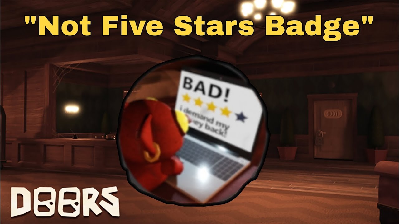 How To Get The New "Not Five Stars" Badge In Doors [Roblox] - YouTube