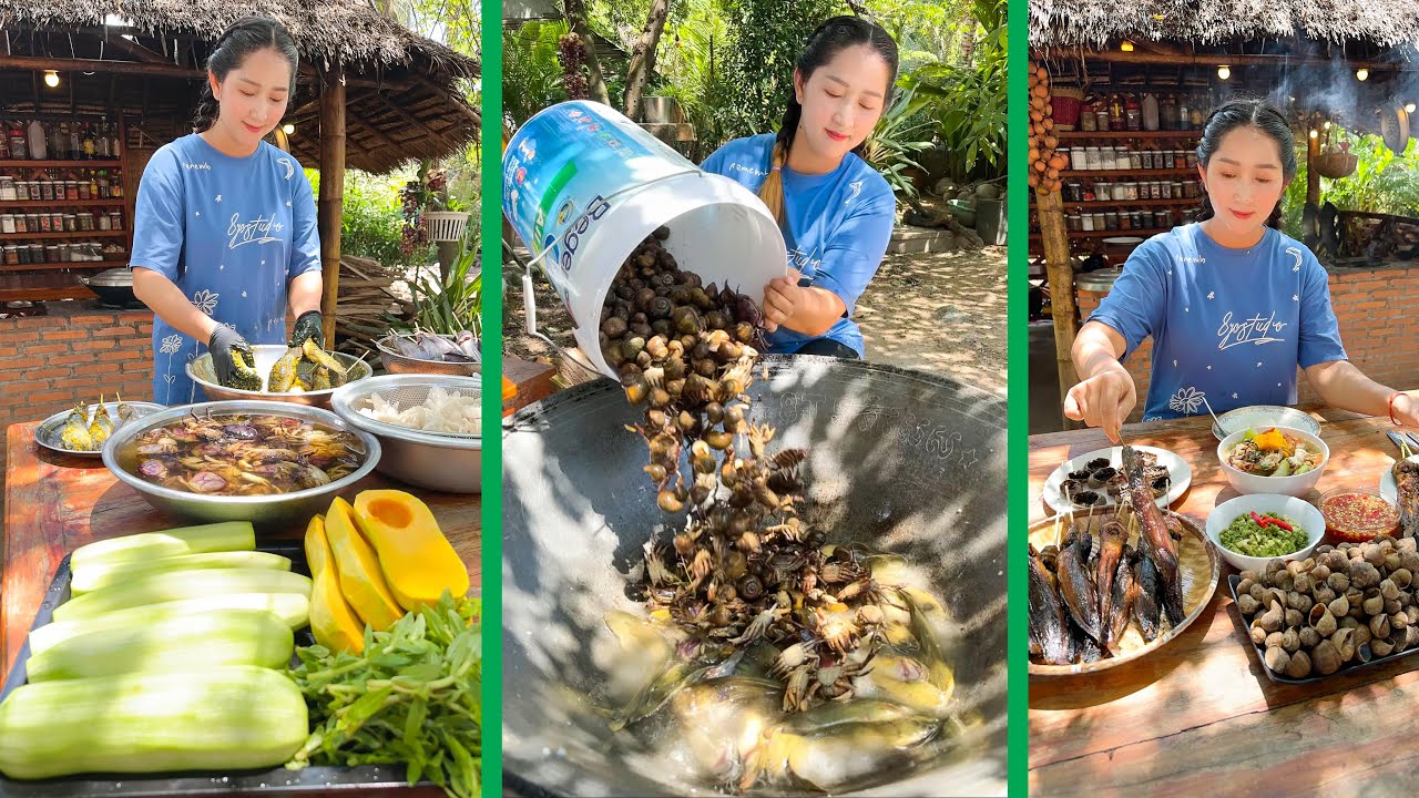 "Rice Crab, Snail, Catfish Yummy Recipe" 6 recipes cooked by Mommy Chef ...