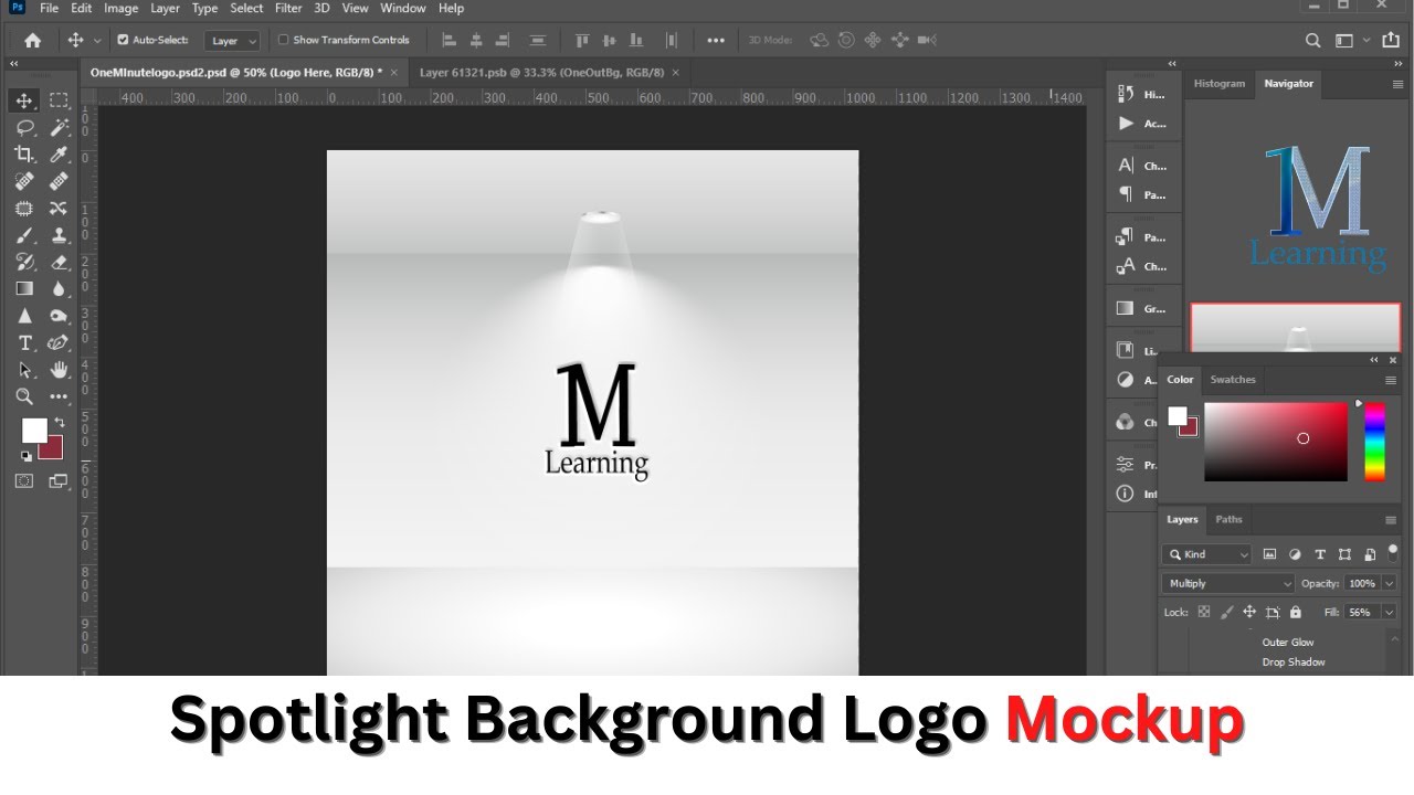 How to mockup logo in Spotlight Background? - YouTube