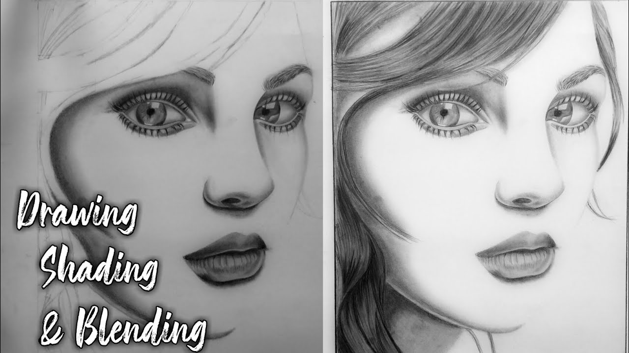 Drawing, Shading and Blending a Female Face with Graphite Pencils by ...