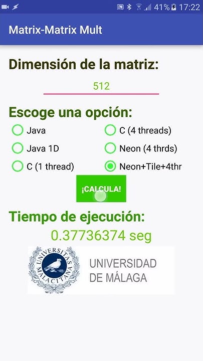 Optimizing matrix multiplication on Android - YouTube
