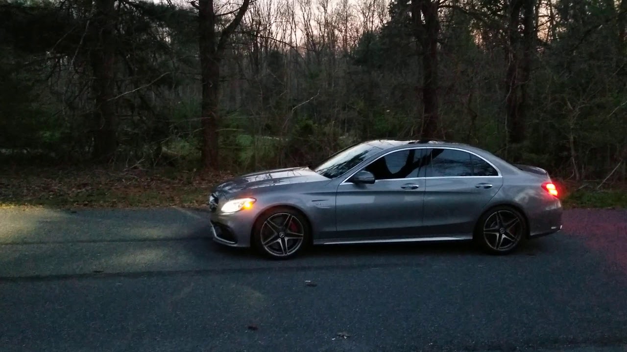 Mercedes AMG C63S burnout - YouTube