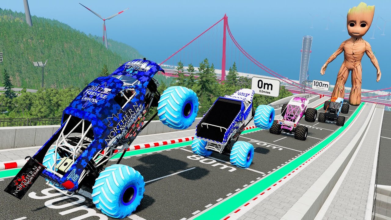 BNG Ultra - Epic High-Speed Monster Trucks Crazy Jumps & Crashes #012 ...