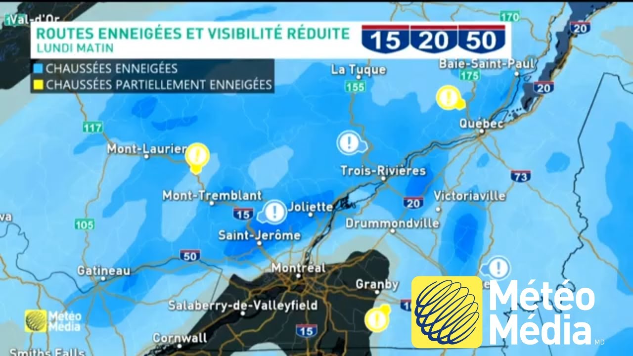 La neige fait son entrée au Québec - Votre Météo - YouTube