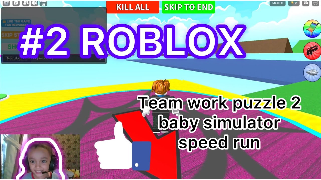 #2 Roblox Fathan Game | team work puzzle 2 baby simulator speed run 64 ...