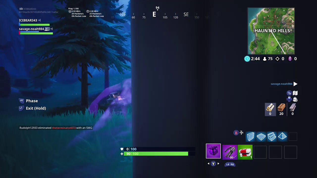 Fortnite 1000 ping - YouTube