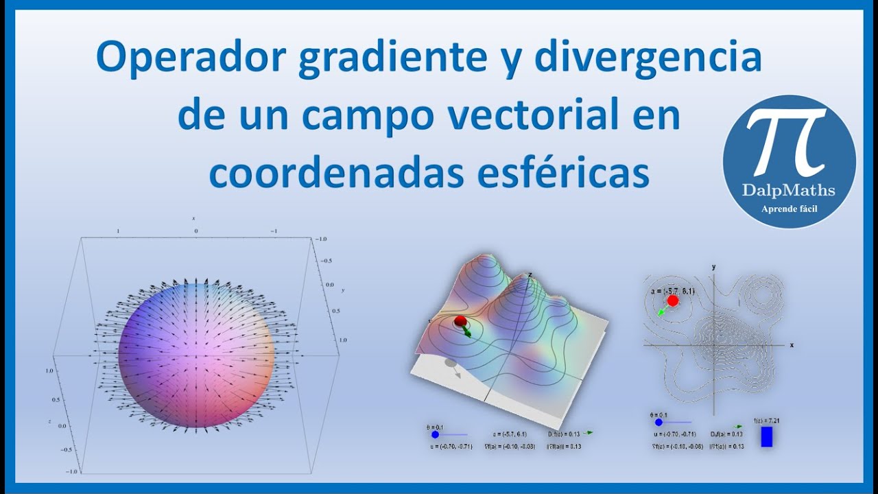 Operador gradiente y divergencia de un campo vectorial en coordenadas ...