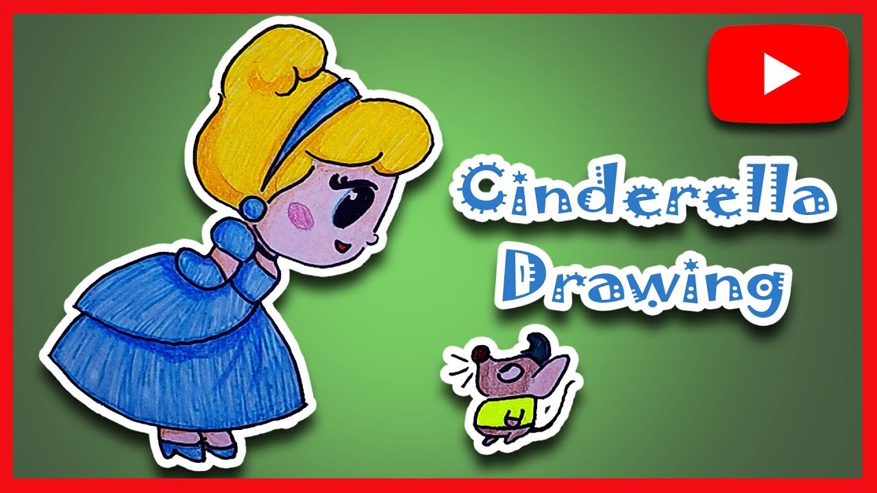 LDP _ Disney Princess Drawing \ How to draw Cinderella cute and easy ...