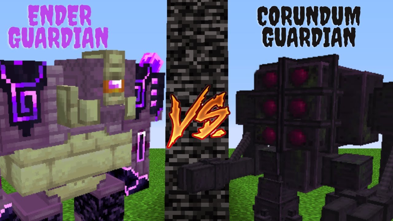 Ender Guardian VS Corundum Guardian /Minecraft Mob Battle - YouTube
