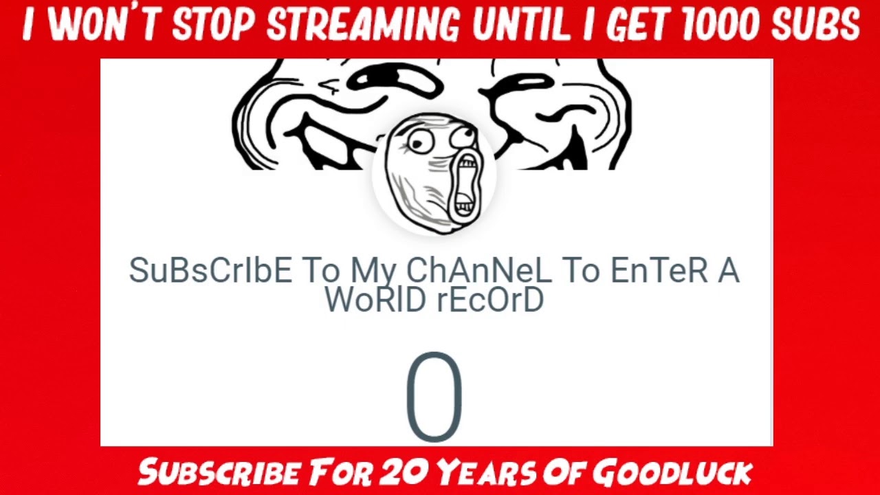 I wOn'T sToP sTrEaMiNg UnTiL i GeT 100 sUbS - YouTube