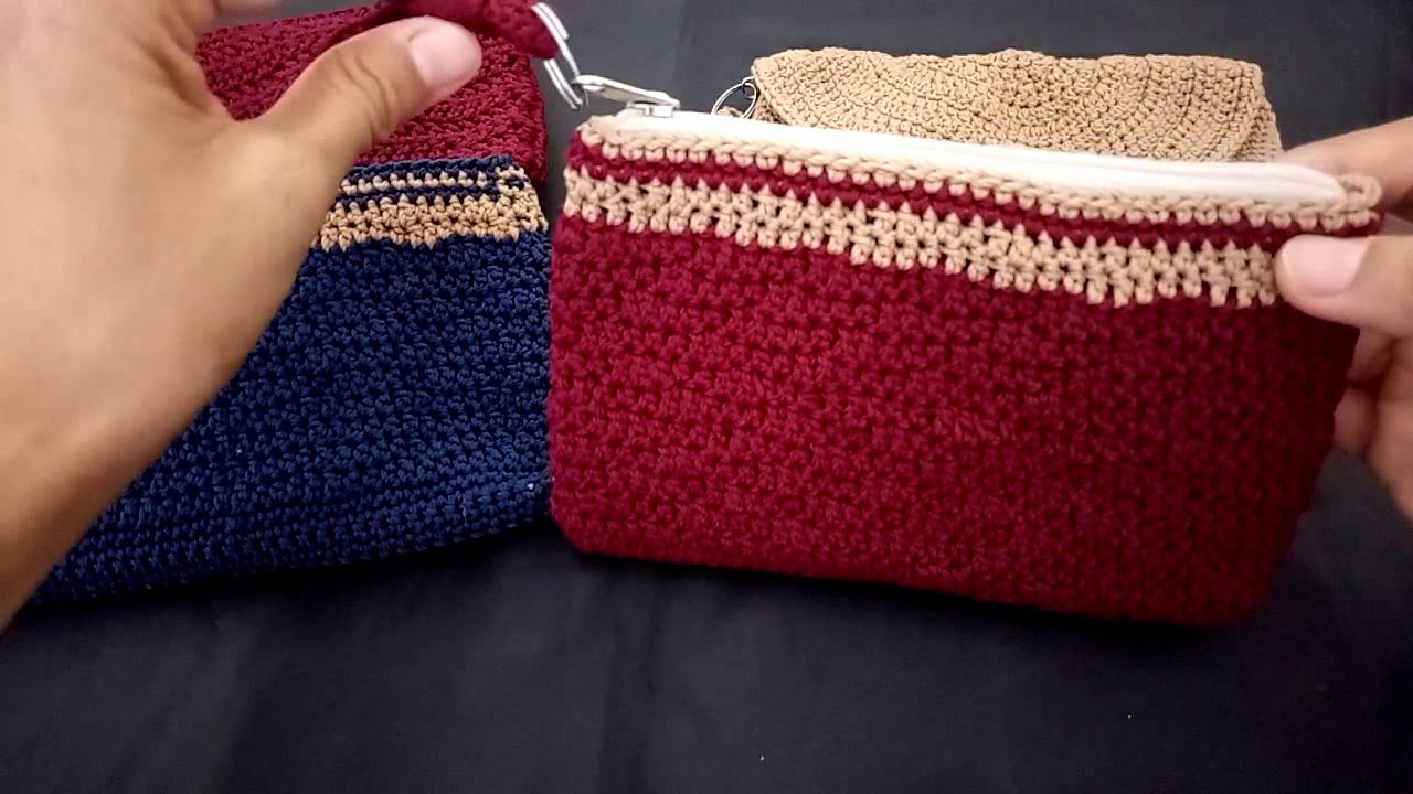 DOMPET RAJUT SIMPLE - YouTube