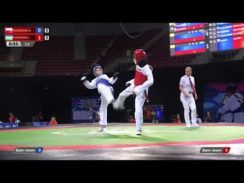 333 Quarter Final Girls  41kg POL WOSKOWIAK Natasza UZB KHASANOVA Laylo