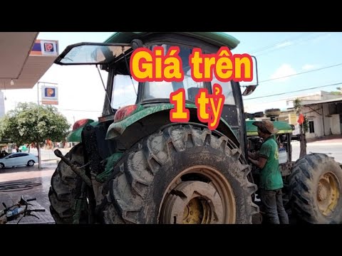 Xe máy cày John Deere 6100B khủng lồ, 120 mã lực. - YouTube