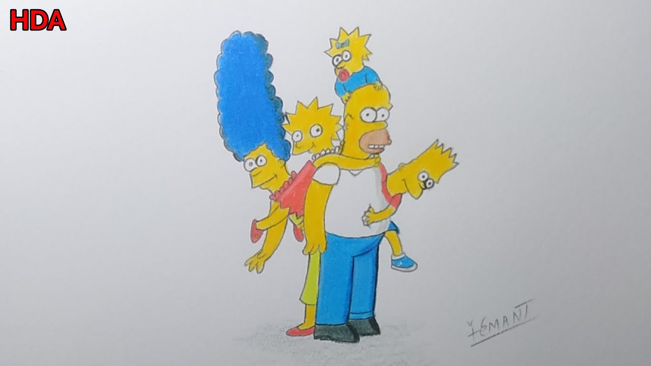 The Simpsons Cartoon Drawing // Hemant Drawing Academy // Pencil ...
