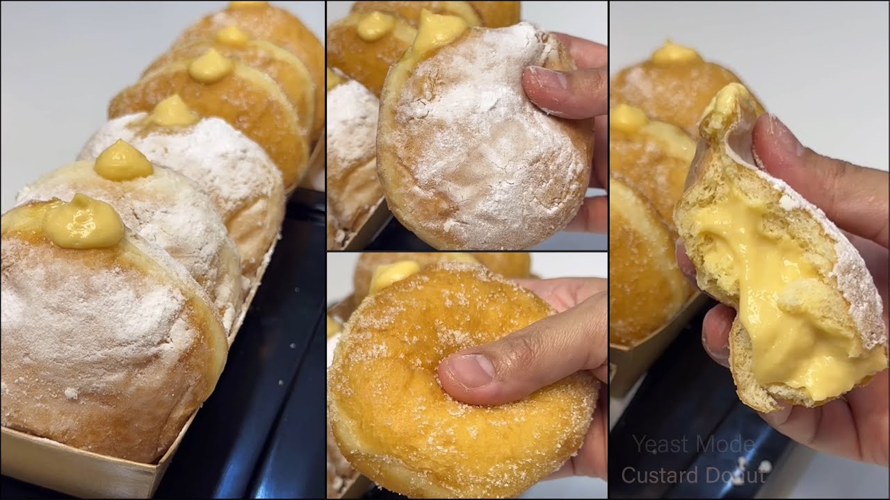 CUSTARD DONUT | No Bake Recipe | Soft Donut with custard creme filling - YouTube
