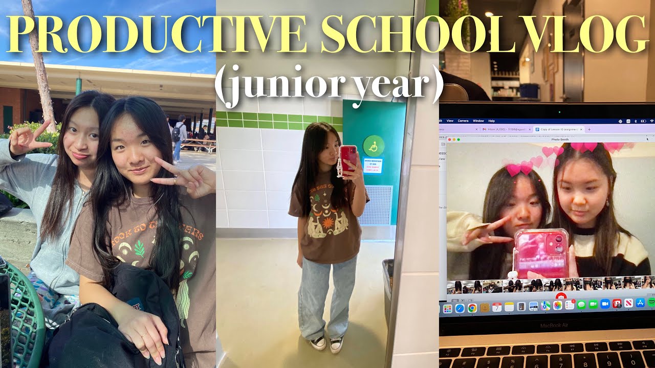 PRODUCTIVE SCHOOL VLOG (junior year) - YouTube