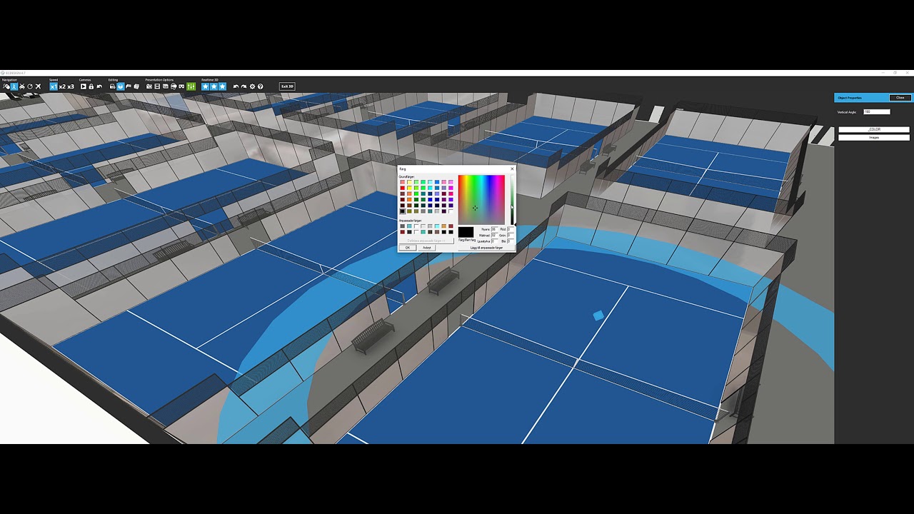 Design padel courts. Plan your padel facility in 3D - YouTube