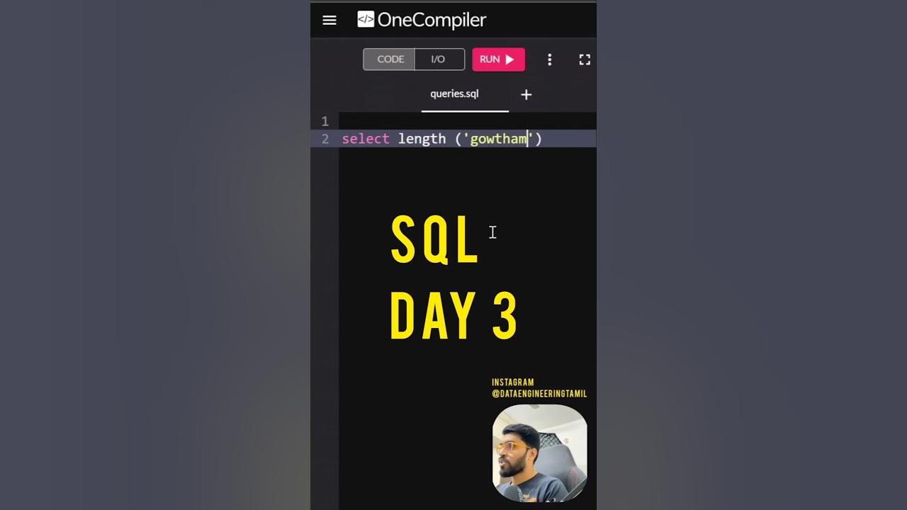 Day3 - 𝐒𝐐𝐋 𝐢𝐧 𝟔𝟎 Seconds - YouTube