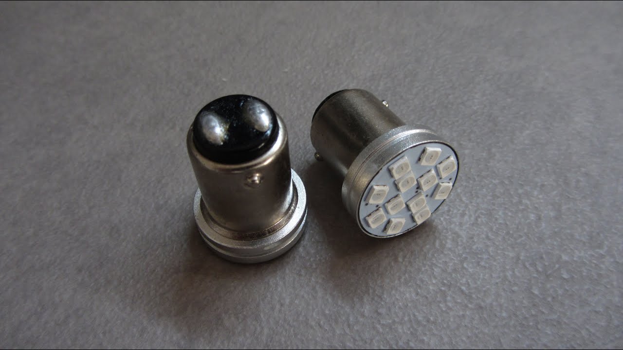 Rear tail light led bulbs dual led bulb red light - YouTube