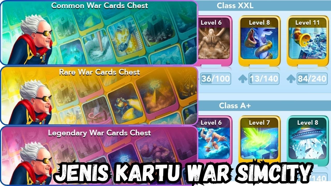 MENGENAL JENIS JENIS KARTU WAR DI SIMCITY BUILDIT | FAVORIT KALIAN YANG ...