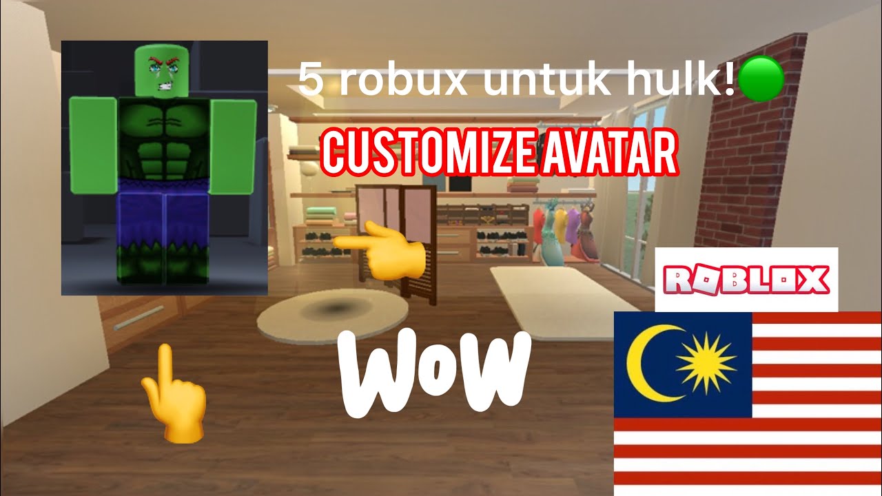 CUSTOMIZE AVATAR JADI HULK!! Besar nauu badan ;) ROBLOX MALAYSIA - YouTube