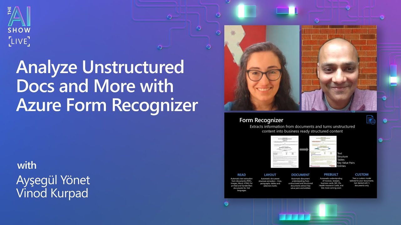 The AI Show: Ep 52 | Analyze unstructured docs and more with Azure Form Recognizer - YouTube
