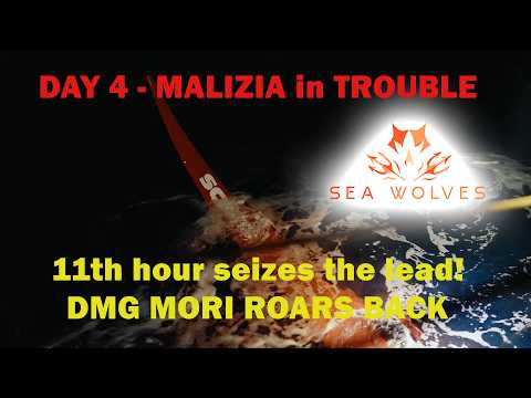 The Ocean race Atlantic Day 4 - Malizia in trouble - 11th hour leads - DMG MORI attacks!