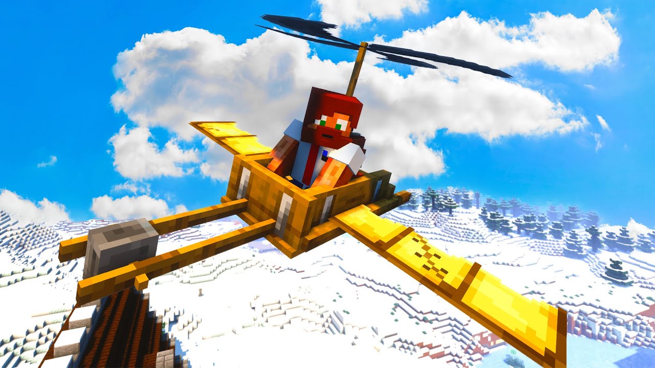 Bygger en HELIKOPTER i Minecraft - YouTube