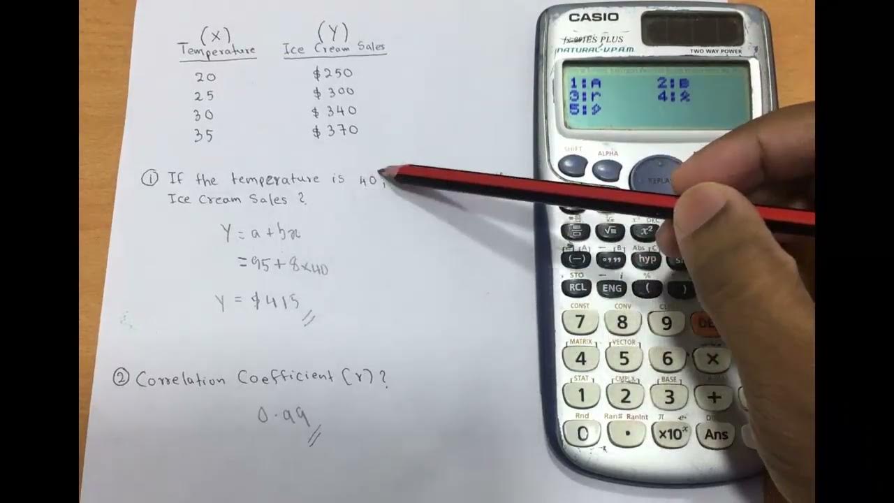 Regression and Correlation - Casio FX-991ES Plus Calculator - YouTube
