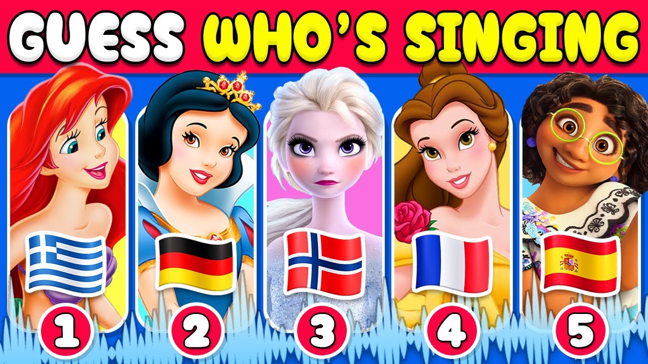 Guess Who's Singing 🎤🎶🌎 Disney Princesses singing in their Native Languages 🎙️ - YouTube