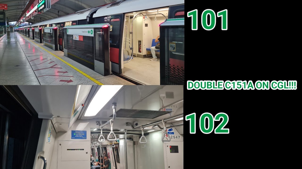 [DOUBLE C151A ON CGL?!] SMRT TRAINS Ride On the CGL Full Trip — C151A ...