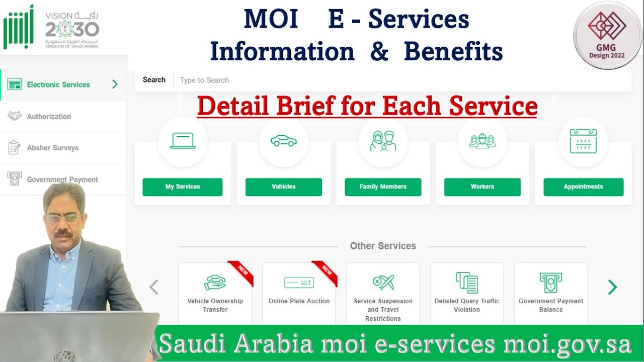 Saudi Arabia moi e services moi gov sa | MOI Absher IQAMA, Driver ...