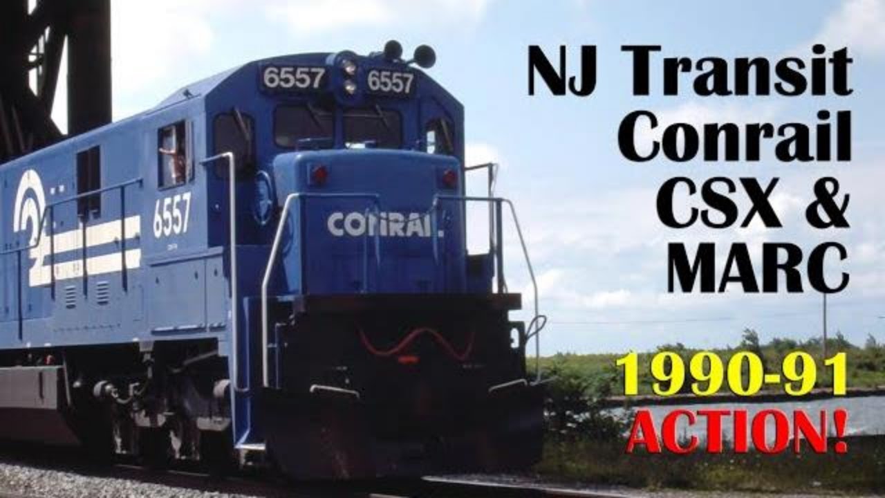 NJ Transit, Conrail, CSX & MARC 1990-1991 - YouTube