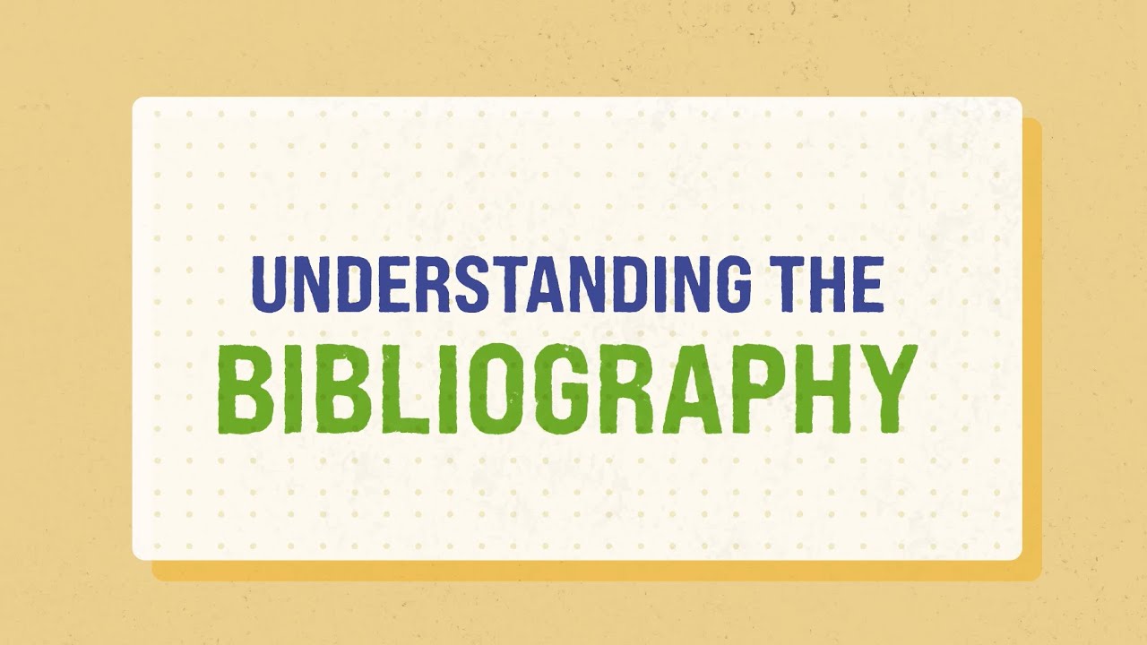 Research in Action: Understanding the Bibliography for Students - YouTube
