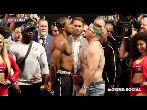 ANTHONY JOSHUA & ANDY RUIZ FULL WEIGH-IN & FACE-OFF AHEAD OF ...