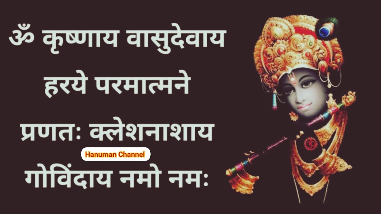 Om Krishna Vasudevaya Haraye Paramatmane, Pranatah Kleshanashaya ...