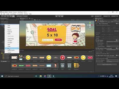 Tutorial Pembuatan Game Quiz Pada Aplikasi Unity - YouTube